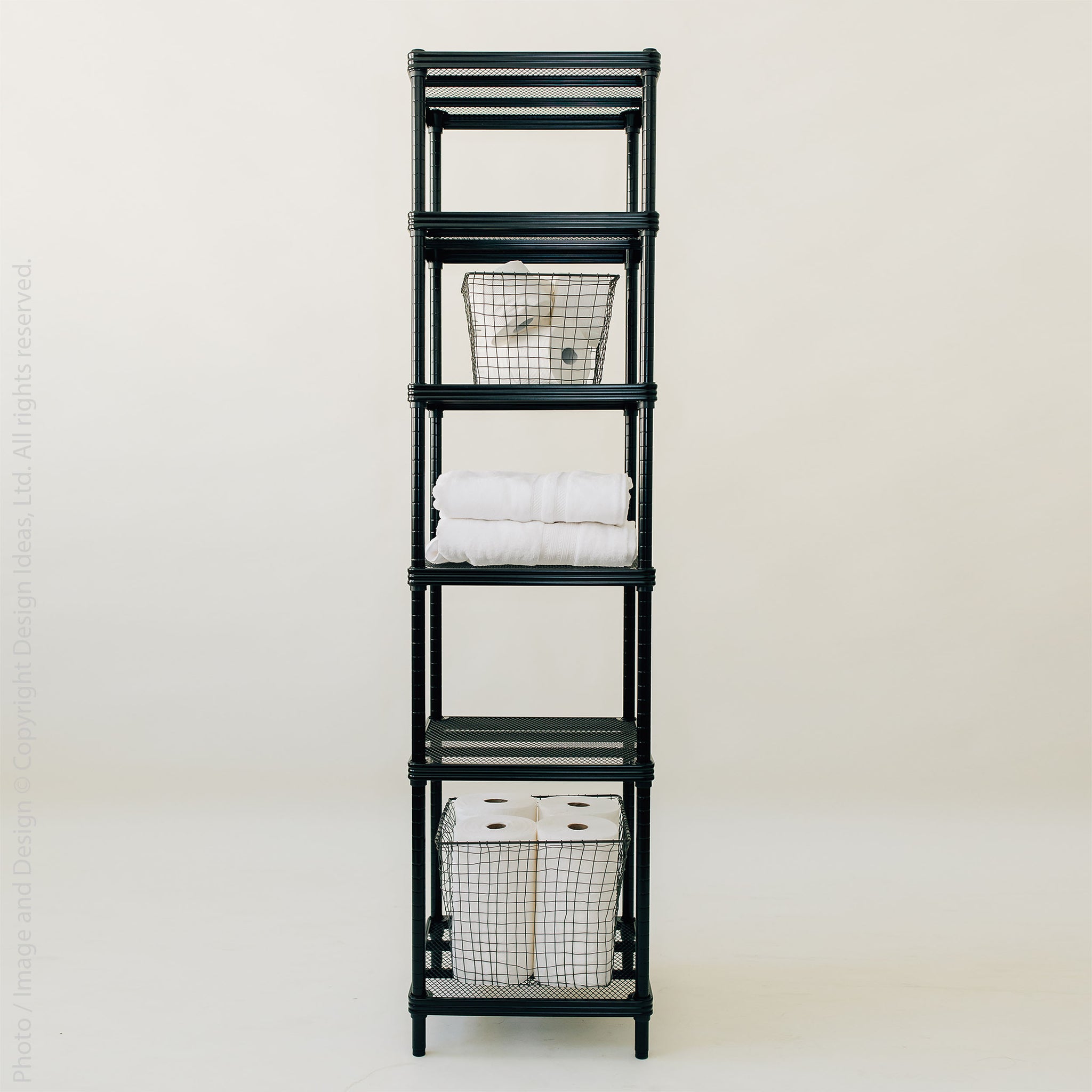 MeshWorks® epoxy coated steel narrow shelving unit, 6 tier – Design Ideas