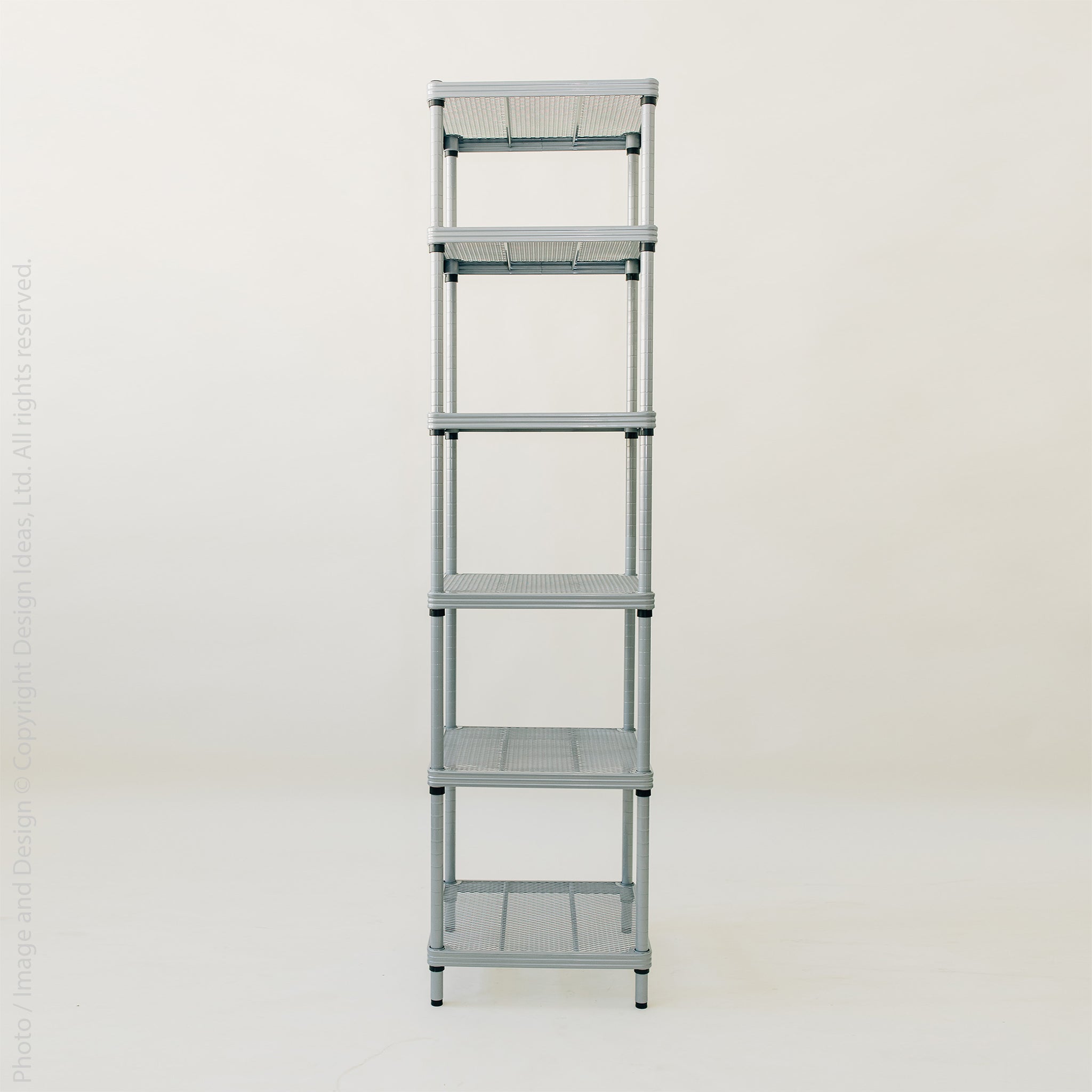 MeshWorks® epoxy coated steel narrow shelving unit, 6 tier – Design Ideas